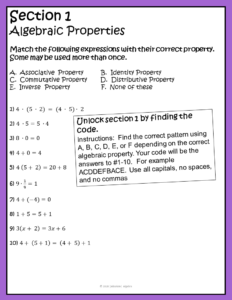 Algebraic Expressions Digital Escape Room - Absolute Algebra